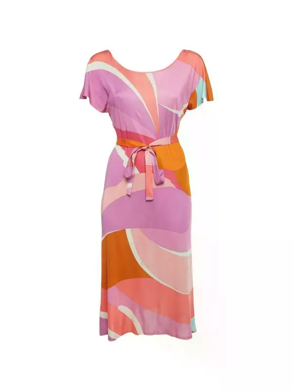 Emilio Pucci Printed Belted Dress