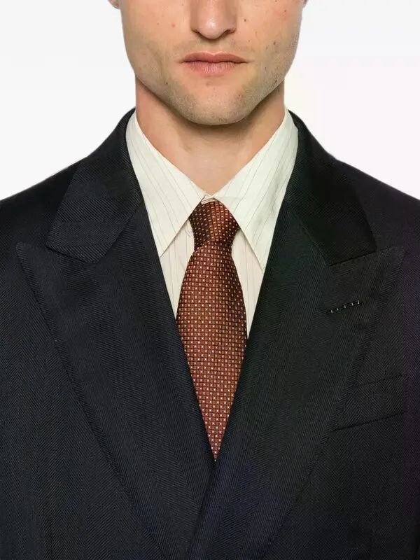 TOM FORD Herringbone Double-breasted Suit
