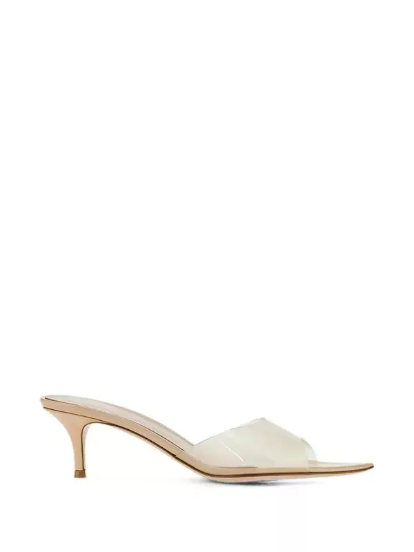 GIANVITO ROSSI Elle Transparent Mules - White