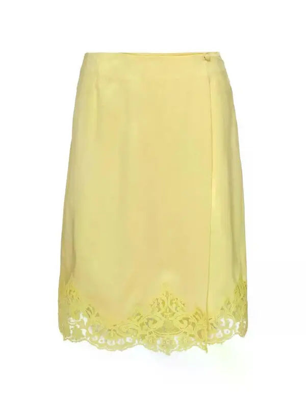 Stella McCartney Lace Trim Midi Skirt - Yellow