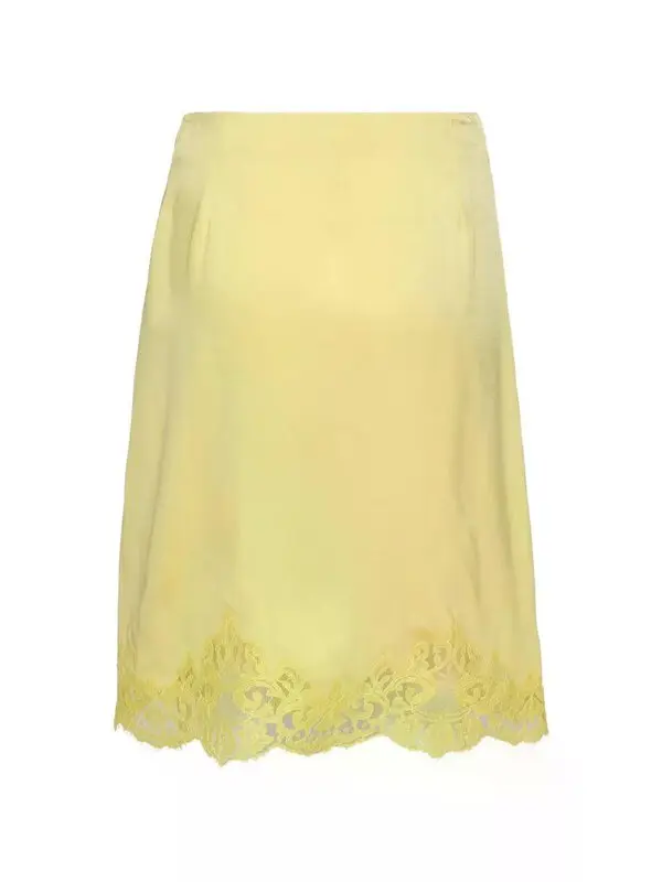 Stella McCartney Lace Trim Midi Skirt - Yellow