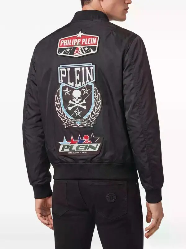 Philipp Plein Patch Embellished Bomber Jacket