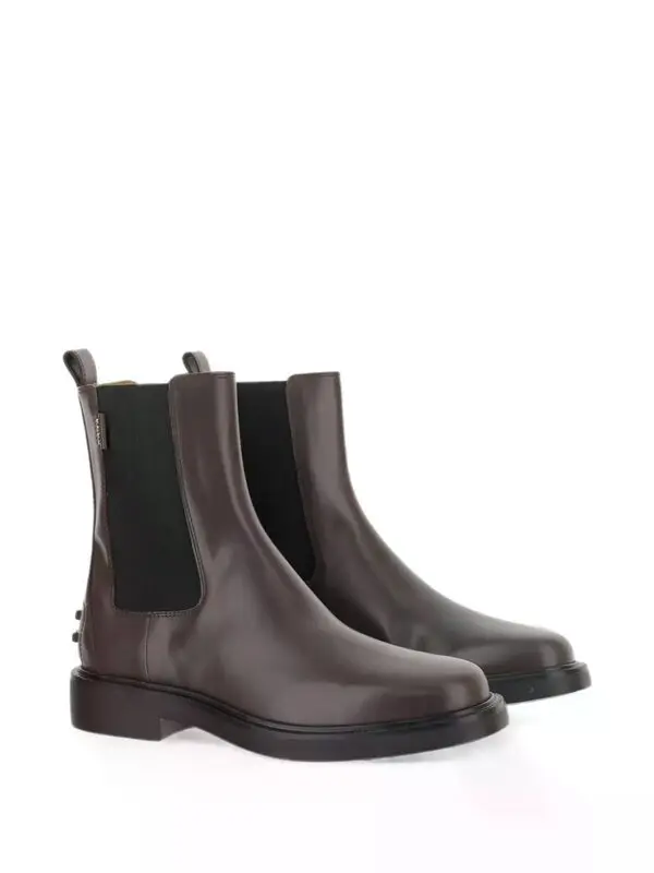 TOD'S Elasticated Leather Ankle Boots