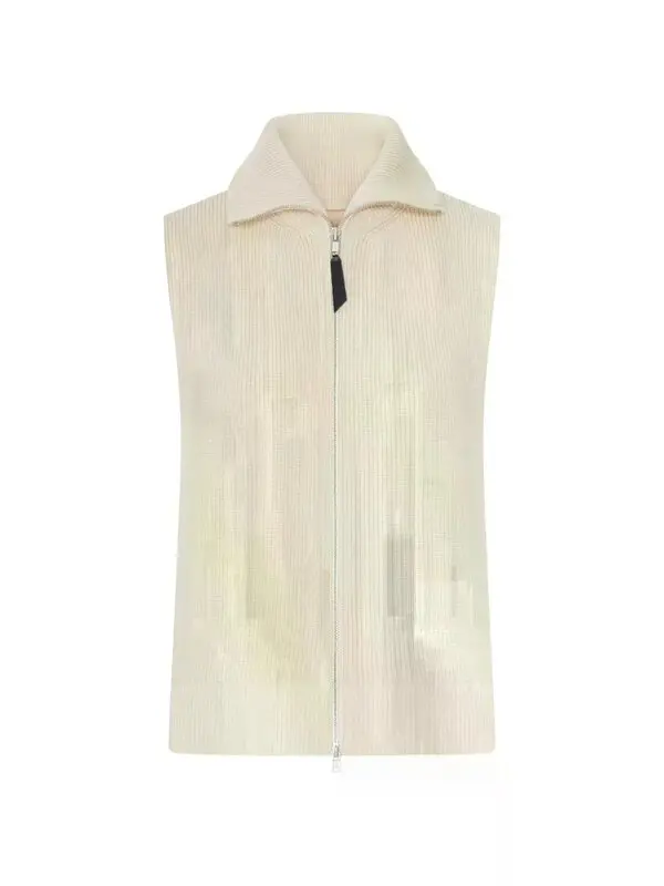 MAISON MARGIELA Ribbed Knit Zip-up Gilet