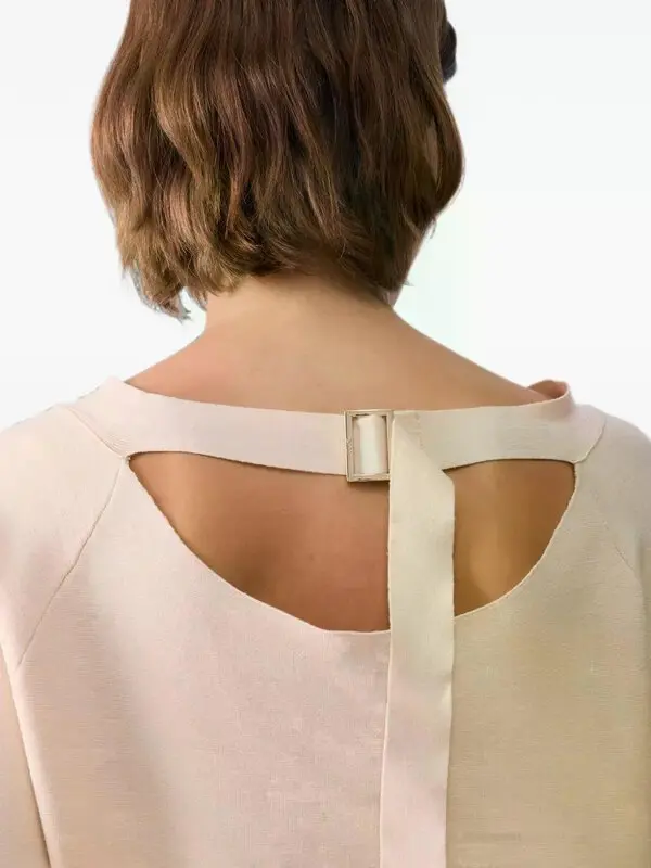 Liu Jo Knit Sweatshirt With Cut-out Detail And Adjustable Buckle