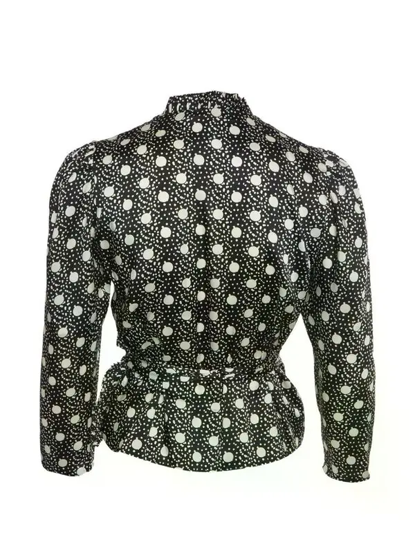 Sandro Printed Wrap Blouse