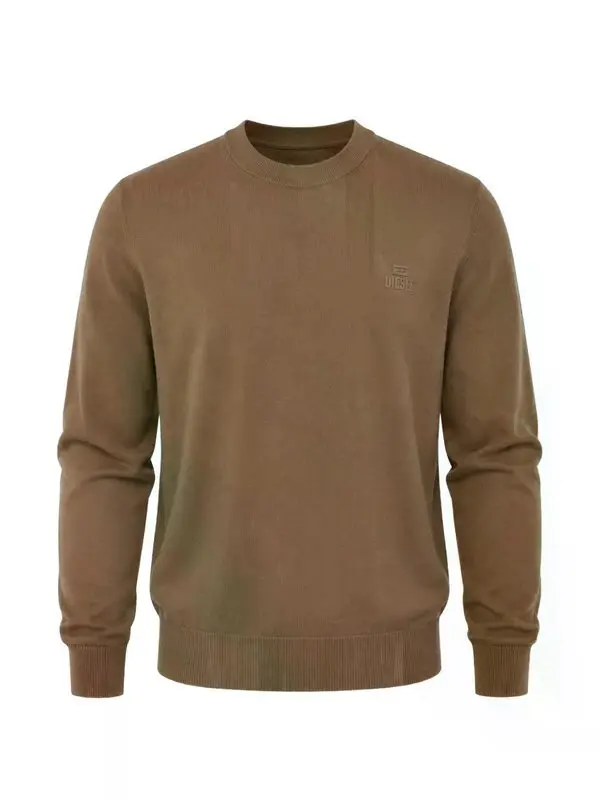 DIESEL® Embossed-logo Cotton Sweater