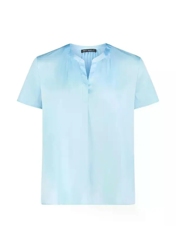 BETTY BARCLAY Pleated Satin-finish Blouse