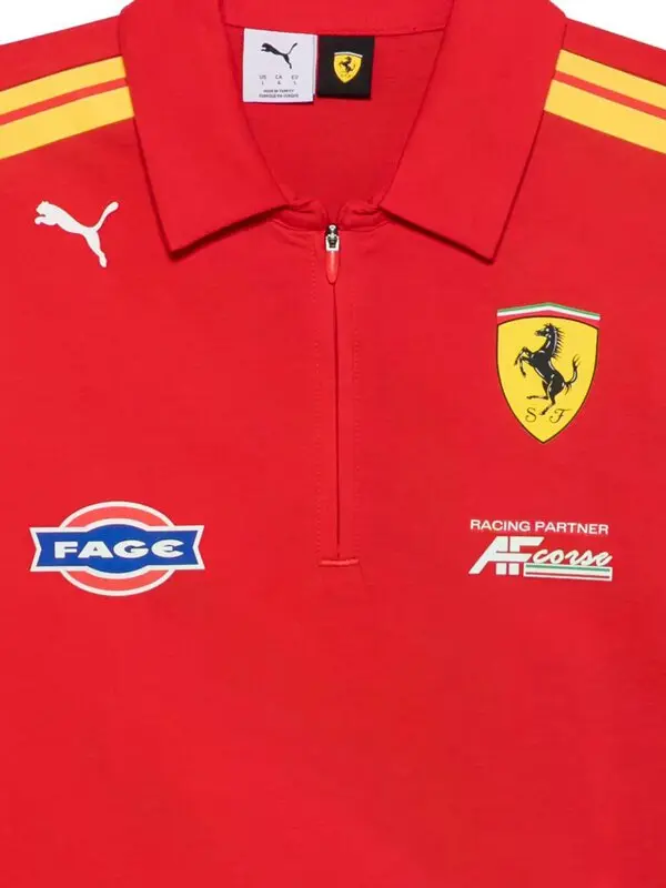 PUMA X Ferrari Logo-patch Zip-fastening Polo Shirt