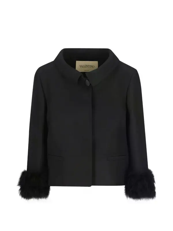 Valentino Garavani Feather Trim Jacket