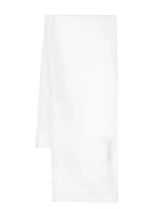 Emporio Armani Fully-pleated Scarf - White