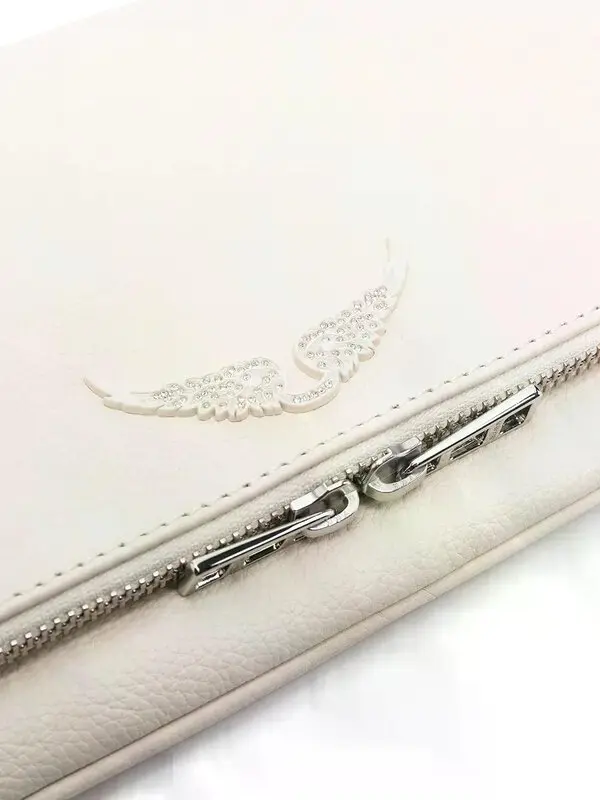 Zadig&Voltaire Rock Leather Clutch Bag - White