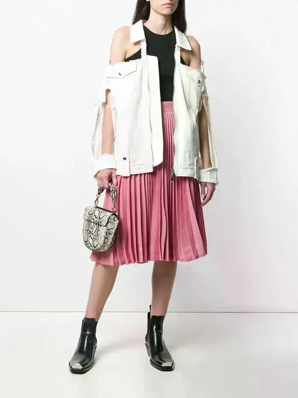 WANDLER Python Print Tote Bag