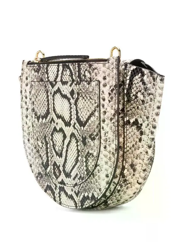 WANDLER Python Print Tote Bag