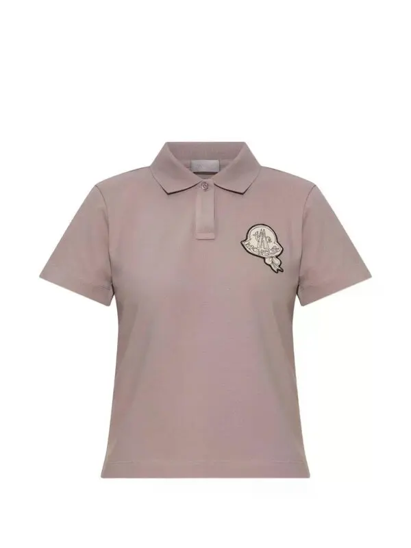 Moncler Logo Patch Polo Shirt - Pink