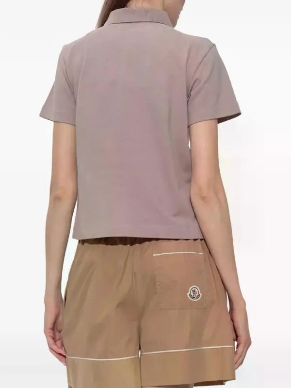 Moncler Logo Patch Polo Shirt - Pink