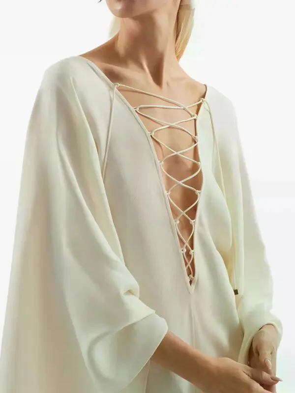 TALLER MARMO Bonny Fringed Headscarf - Neutrals