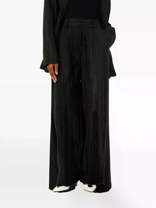 GESTUZ Tailored Pinstripe Wide-leg Trousers