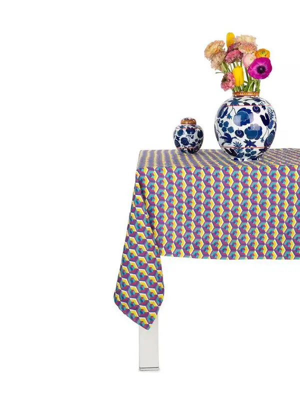 La DoubleJ Geometric-pattern Small Tablecloth