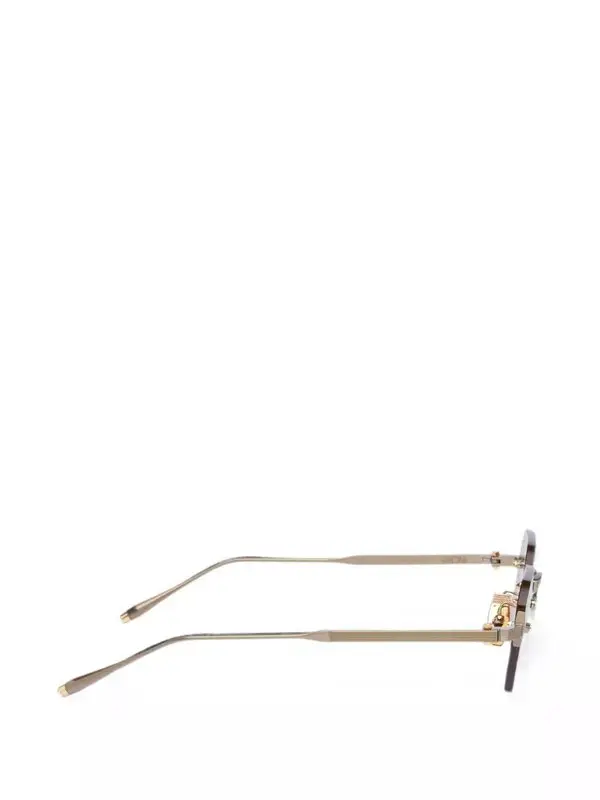 AKONI Geometric Frame Rimless Sunglasses