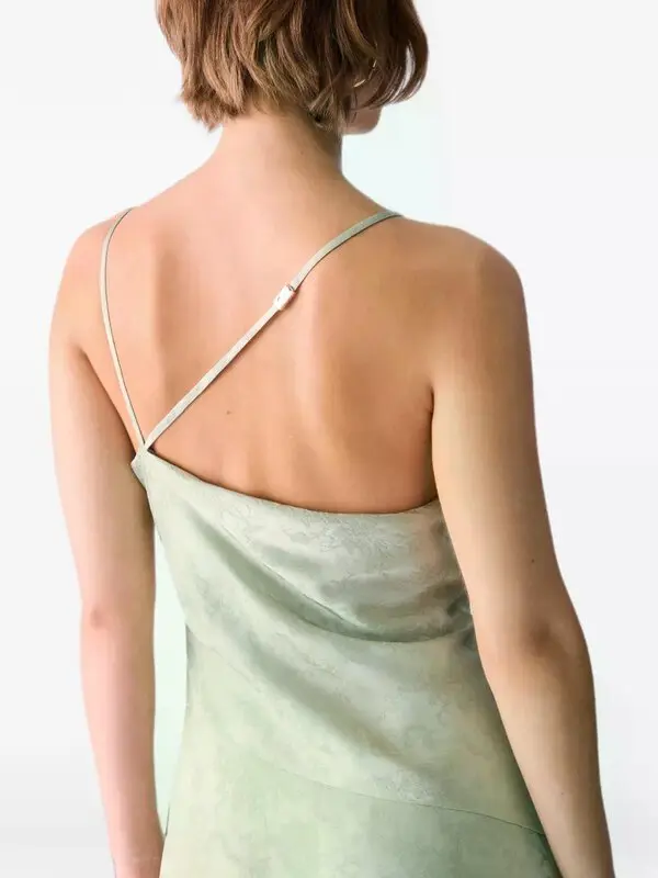 Liu Jo Long Jacquard Viscose Maxi Dress With Satin Finish And Draped Neckline