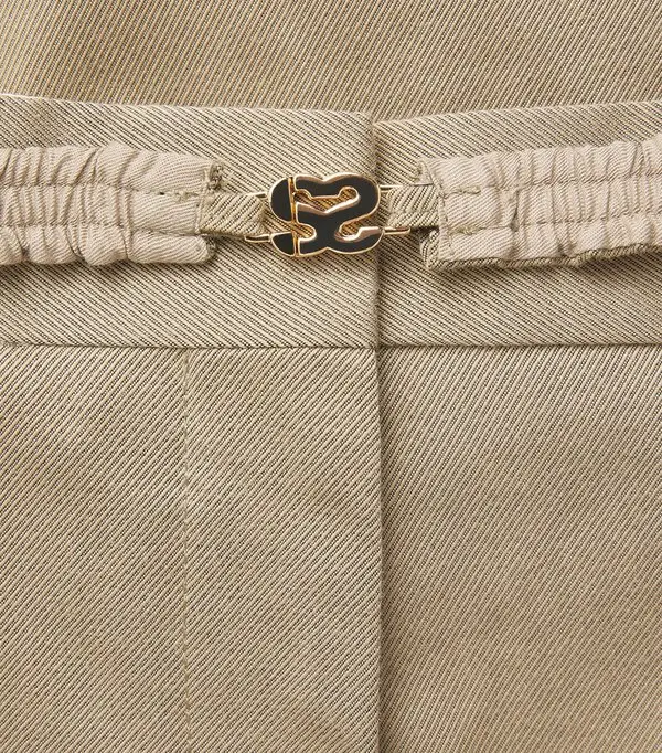Sandro Cotton-blend Wide Pleated Trousers