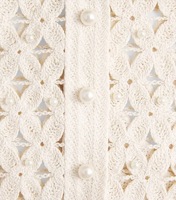 Sandro Crochet Embellished Top