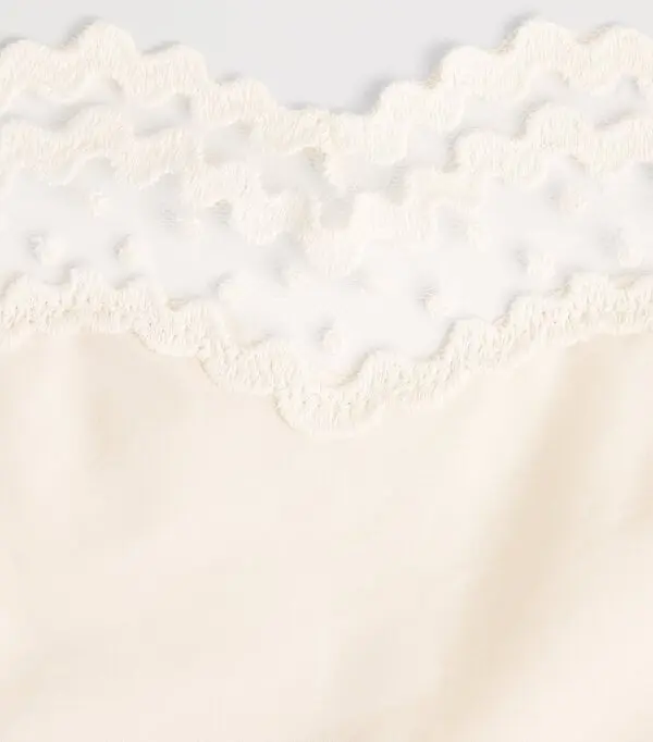 Sandro Cotton Lace-trim Crop Top