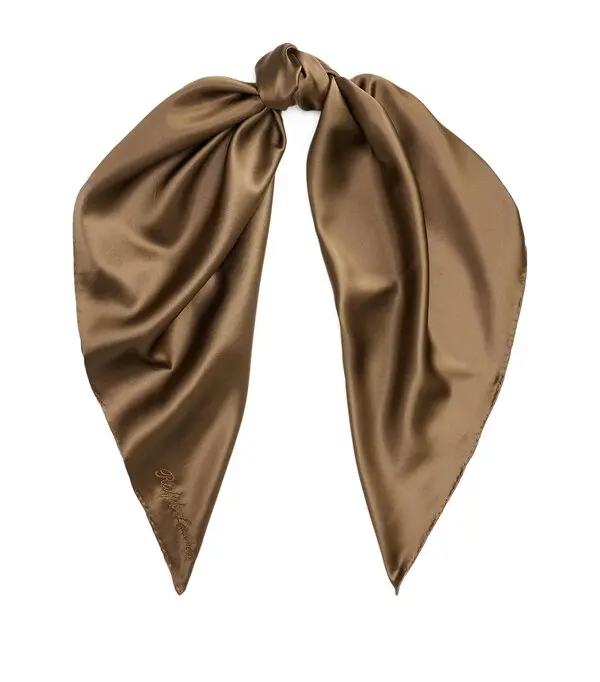 Ralph Lauren Silk Charmeuse Square Scarf - Beige
