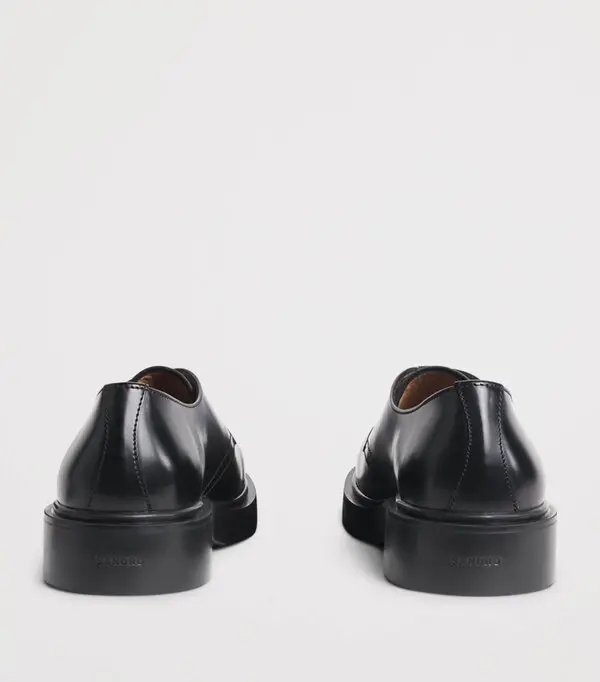 Sandro Leather Derby Shoes With Chunky Sole