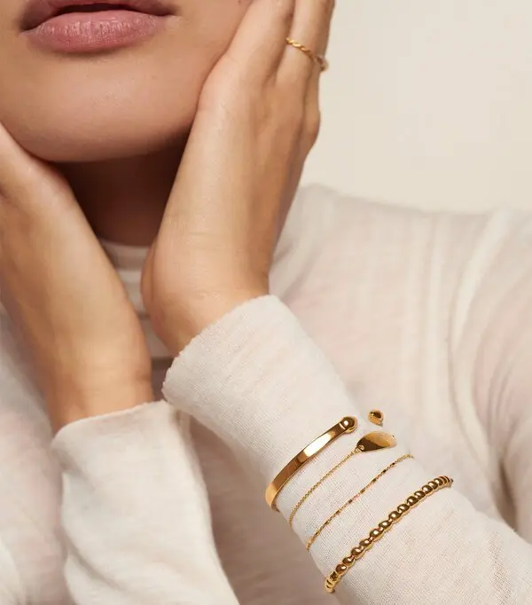 Monica Vinader Vermeil Bar Chain Bracelet