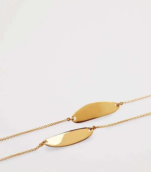 Monica Vinader Vermeil Bar Chain Bracelet