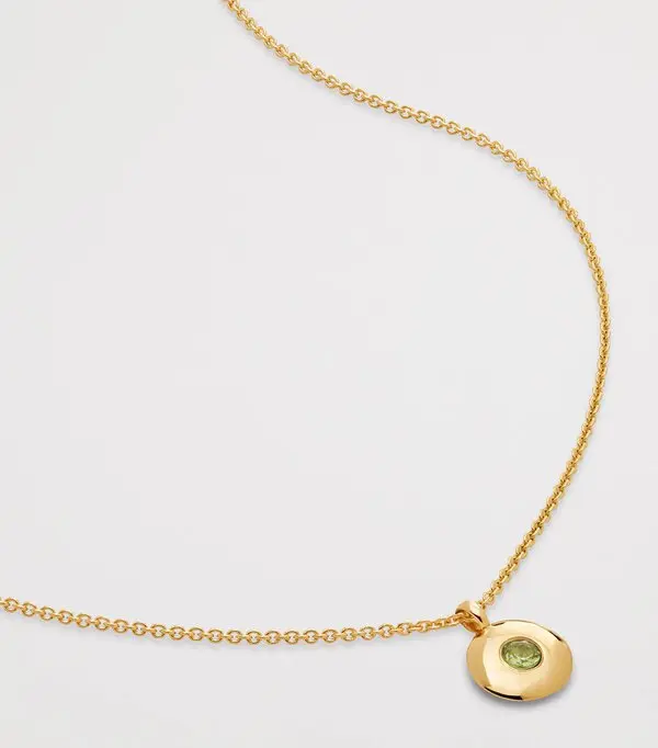Monica Vinader Vermeil And Peridot Necklace