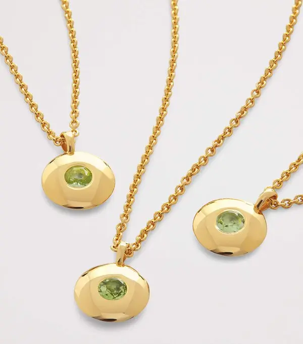 Monica Vinader Vermeil And Peridot Necklace