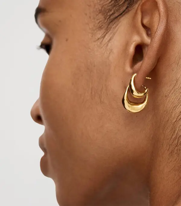 Monica Vinader Vermeil Antica Hoop Earrings