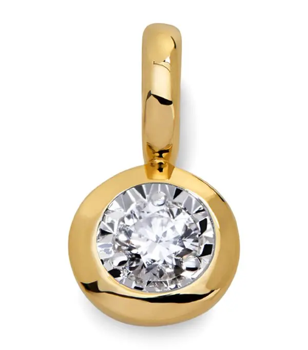 Monica Vinader Vermeil And Diamond Solitaire Charm