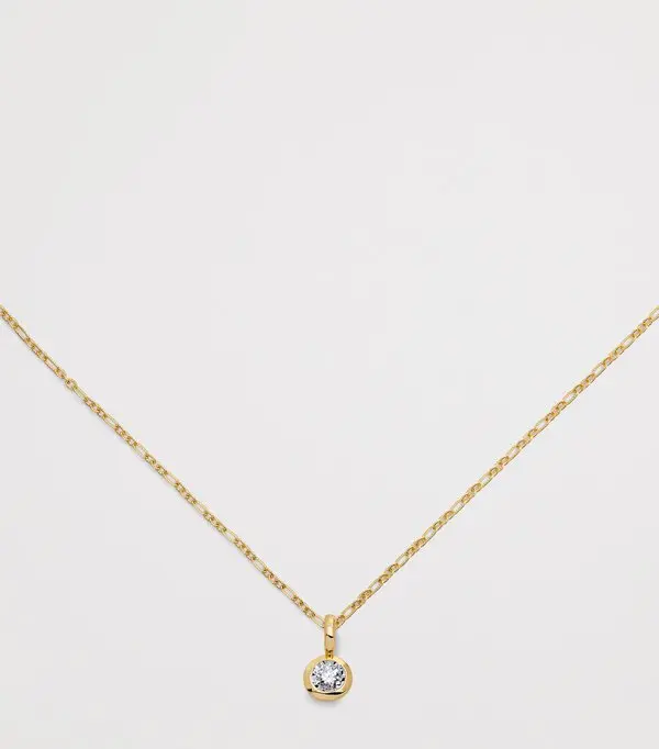 Monica Vinader Vermeil And Diamond Solitaire Charm