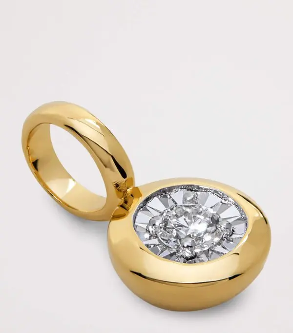 Monica Vinader Vermeil And Diamond Solitaire Charm