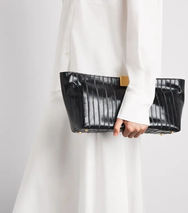 Almada Label Cotton Poplin A-line Midi Skirt