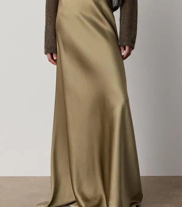 Ralph Lauren Masina Satin Maxi Skirt
