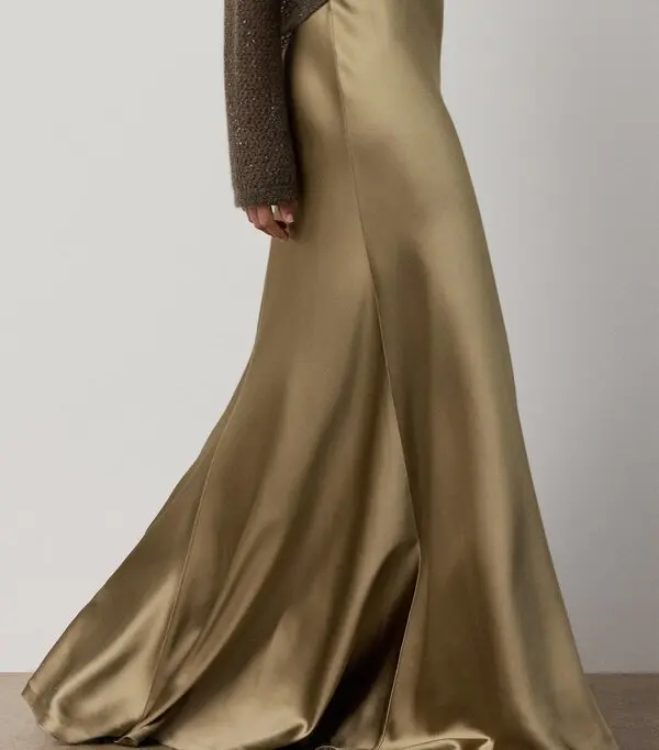 Ralph Lauren Masina Satin Maxi Skirt