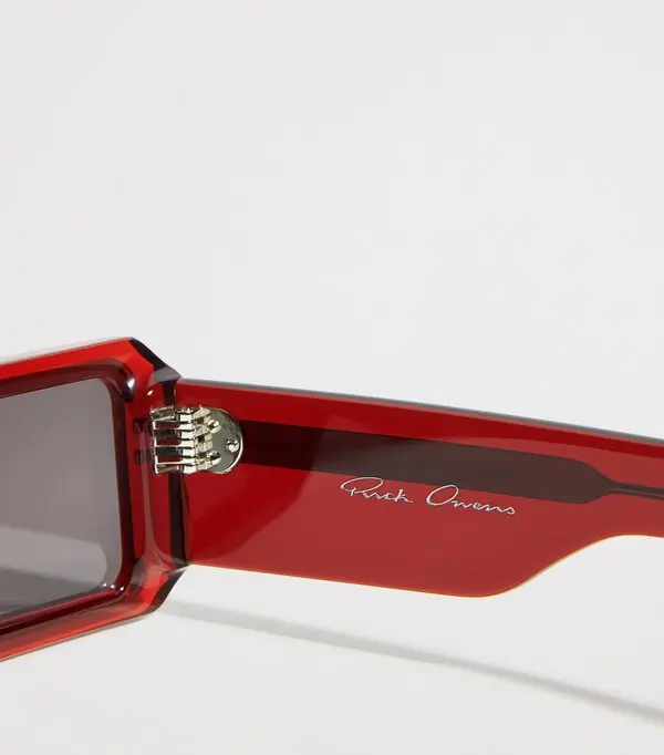 Rick Owens Acetate Geth Rectangular Sunglasses