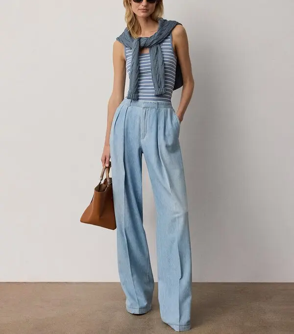 Ralph Lauren Ellis Striped Cotton-blend Tank Top