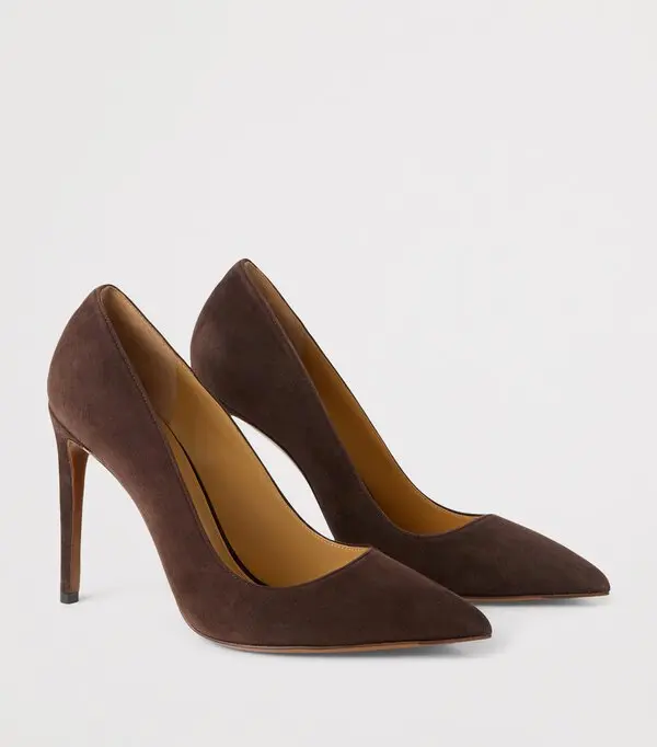 Ralph Lauren Suede Celia Heeled Pumps 100