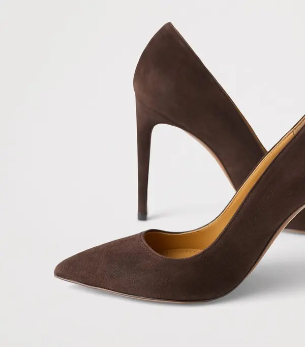 Ralph Lauren Suede Celia Heeled Pumps 100
