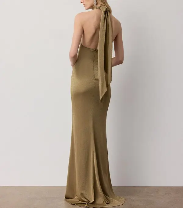 Ralph Lauren Kelsie Metallic Maxi Dress