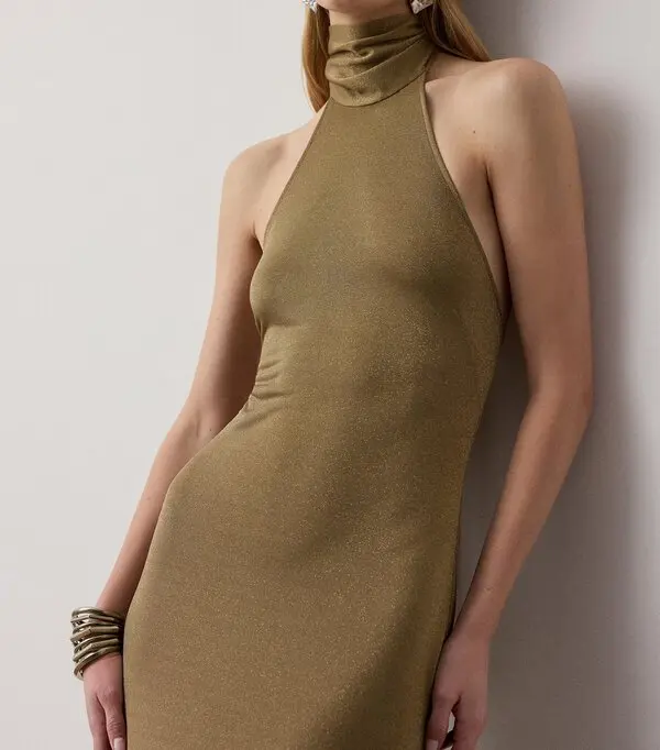 Ralph Lauren Kelsie Metallic Maxi Dress