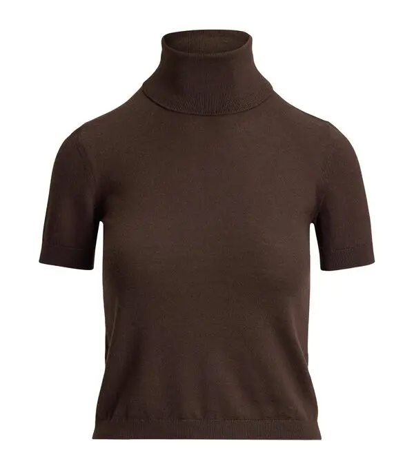 Ralph Lauren Cashmere Short-sleeve Sweater - Blue