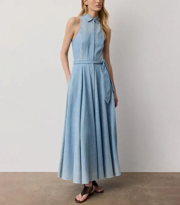 Ralph Lauren Denim Midi Dress - Blue