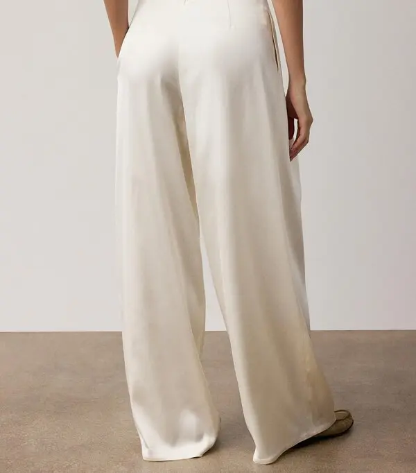 Ralph Lauren Masina Wide-leg Satin Trousers - Nude